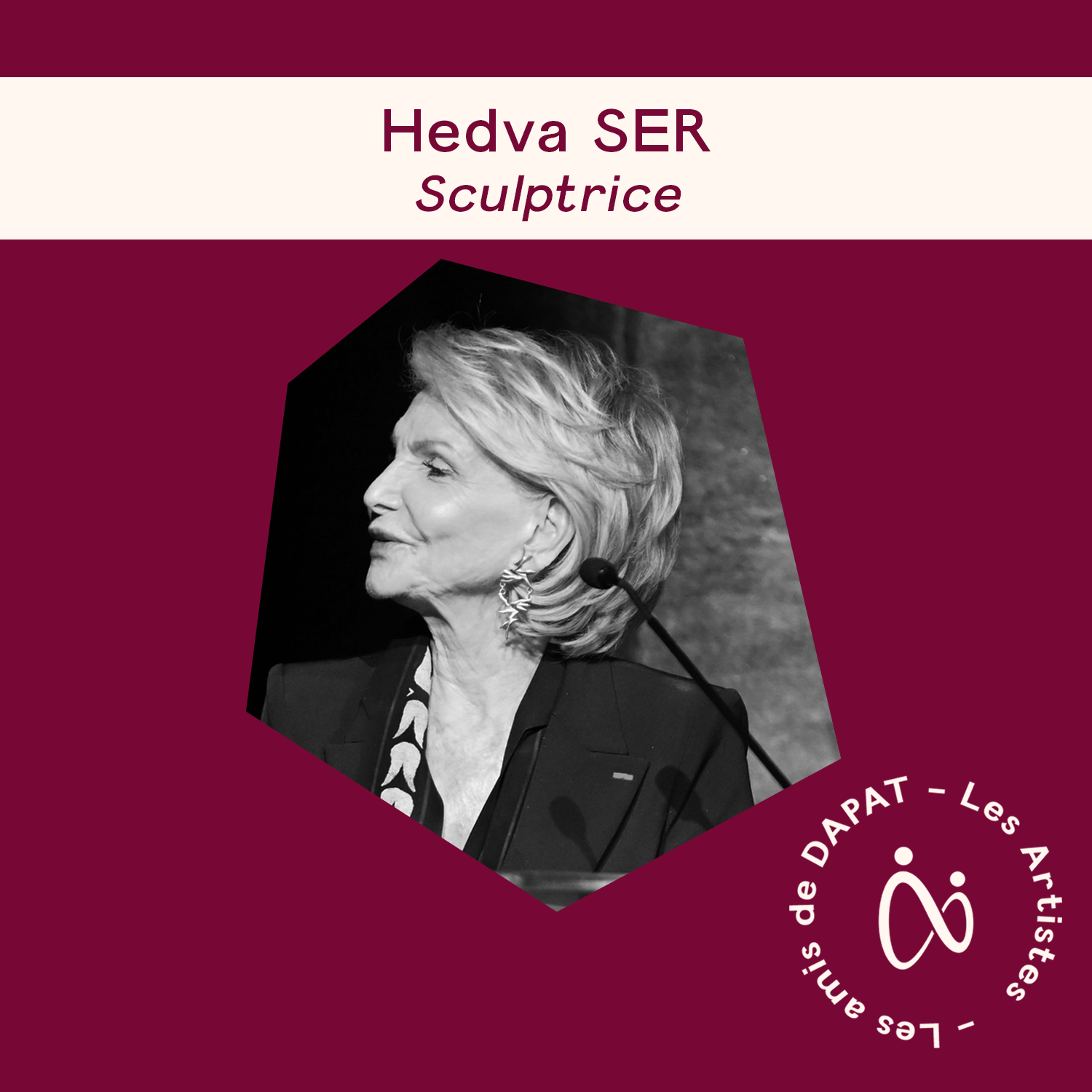 Hedva Ser – Sculptrice soutenant les Prix DAPAT. - Dapat - Soutenir les ...